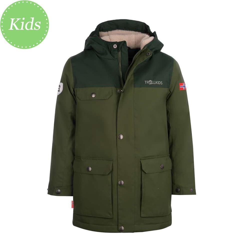 Trollkids Kids Gudvangen Jacket - Forest Green | DeinDeal