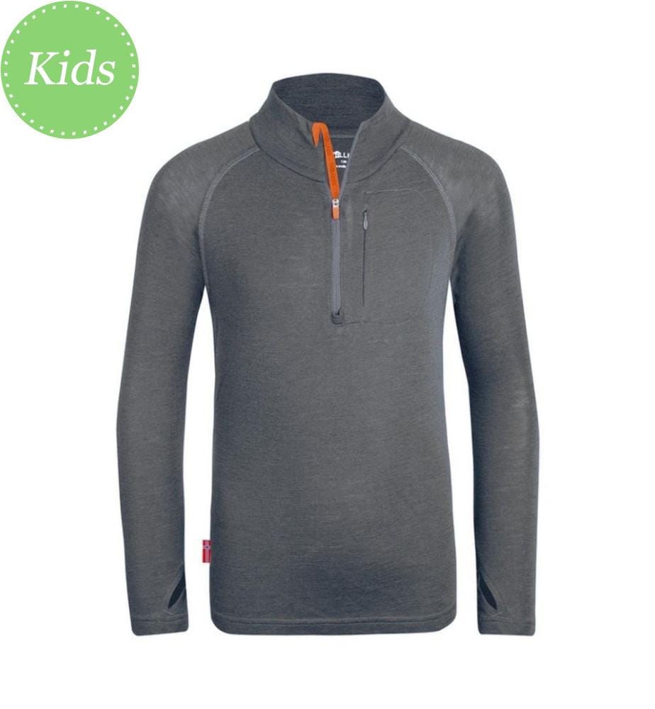 Trollkids Lofoten Half Zip - Anthracite and Oran… | DeinDeal