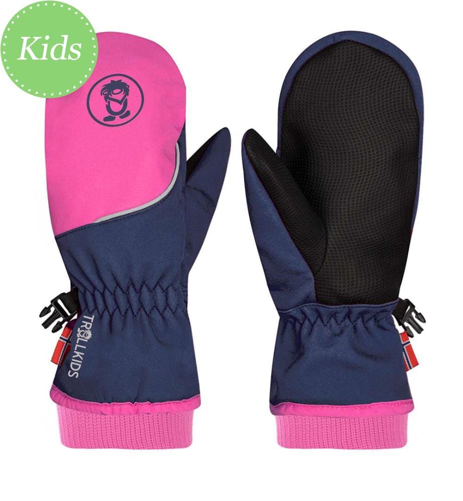 Trollkids Kids Trolltunga Mitten - Navy, Magenta | DeinDeal