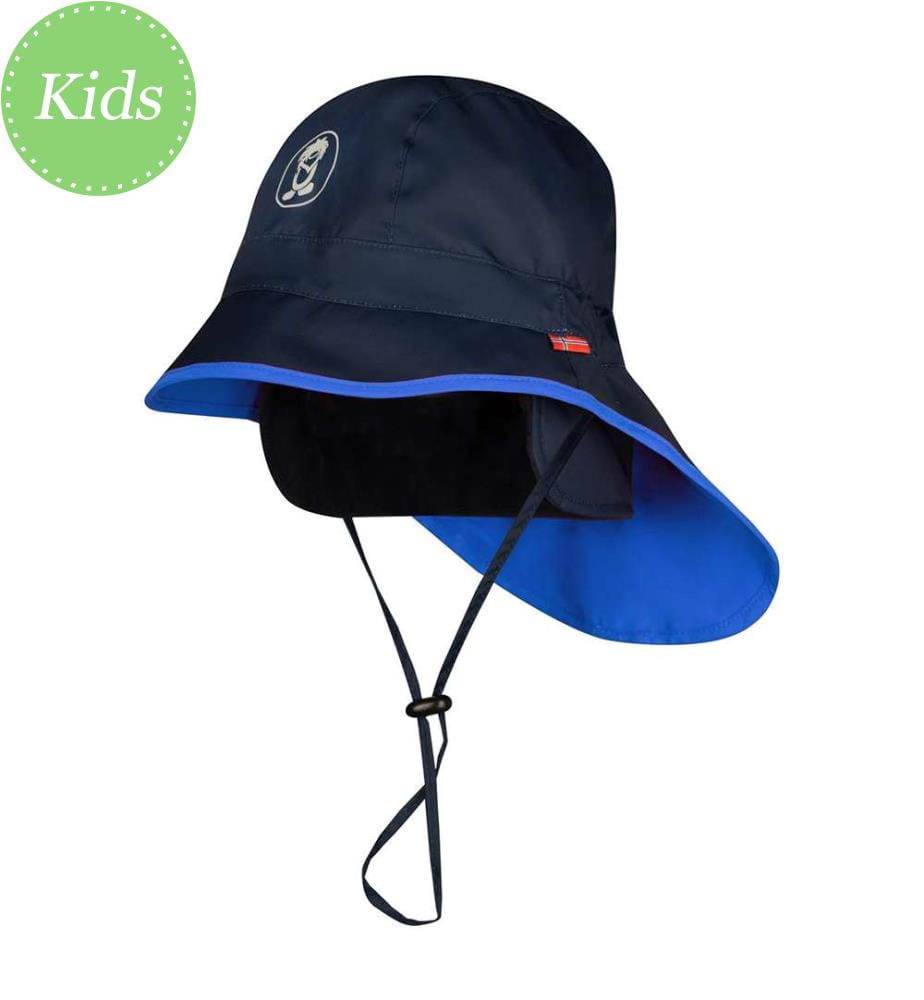 Trollkids Kids Rain Hat - Navy, Glow Blue | DeinDeal