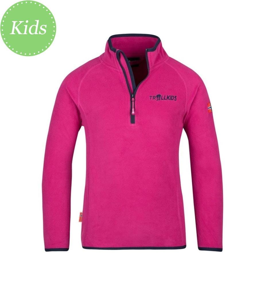 Trollkids Nordland Half Zip - Fireberry and Navy | DeinDeal