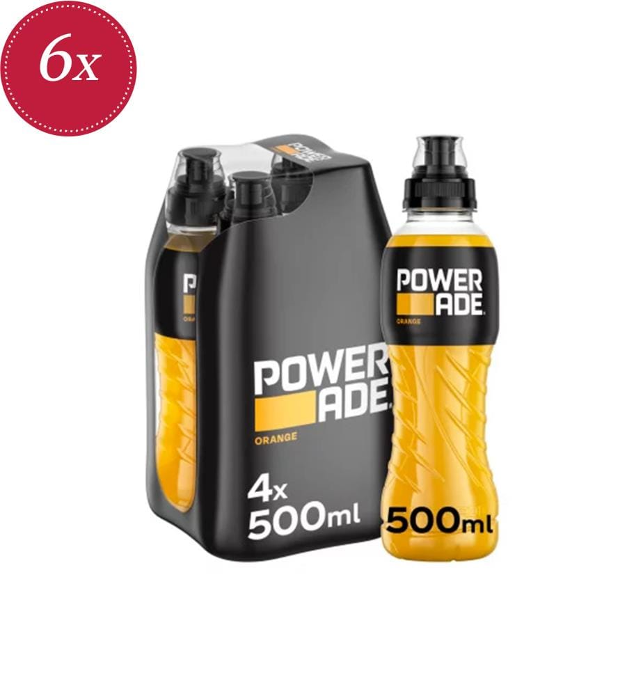 Powerrade 6 x 4 Powerade Orange , Pet - 500 ml | DeinDeal