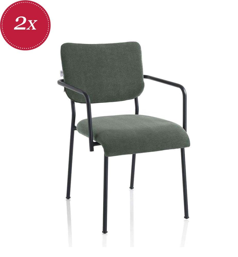 TFT Set of 2 Zoe Chairs with Armrests 54.5 x 49 … | DeinDeal