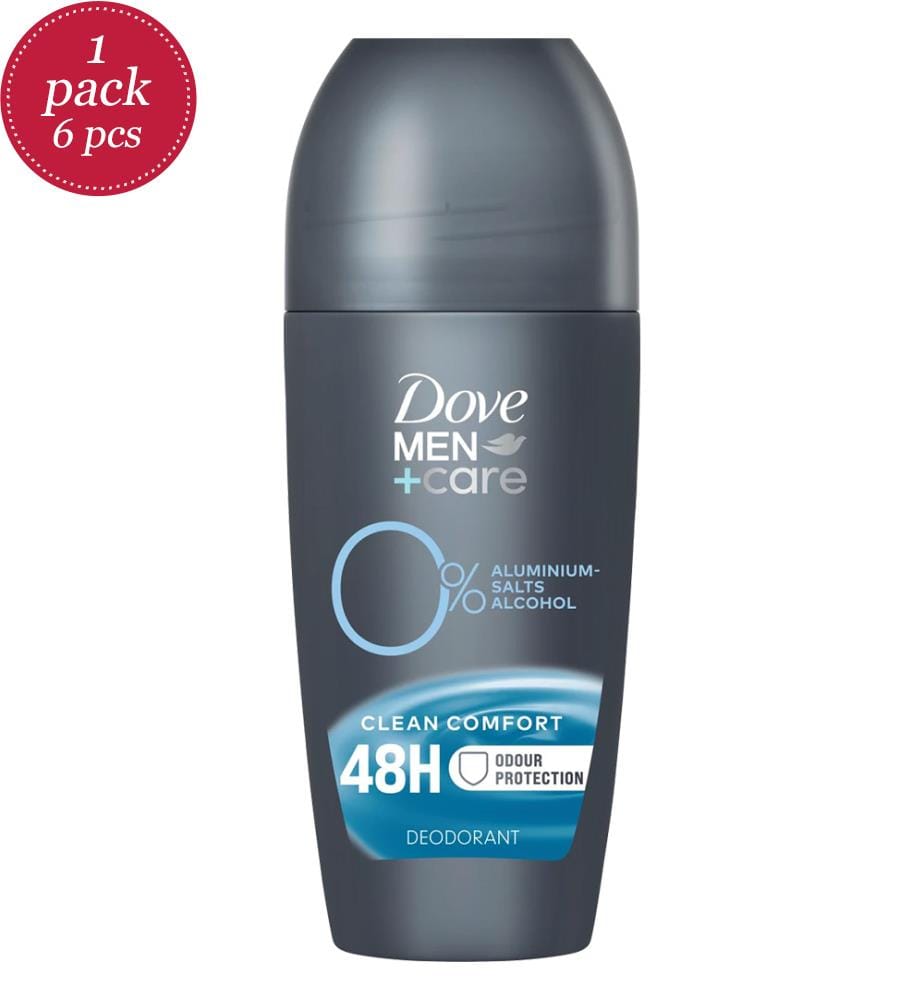Dove 6x Men+Care Deo Clean Comfort 0% Roll-On - … | DeinDeal