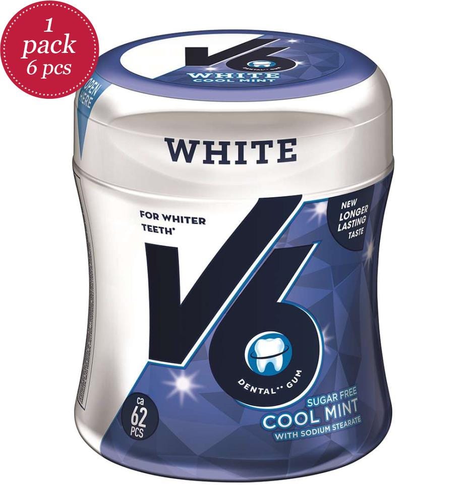 6x V6 Cool Mint White Tin - 87g Wine & Gourmet | DeinDeal
