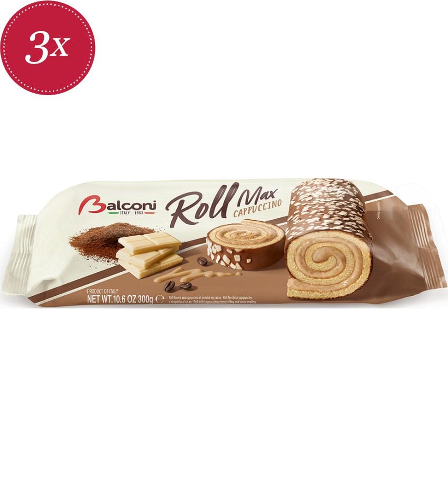 3x Balconi Sweet Roll Max Cappuccino - 300g Balc… | DeinDeal