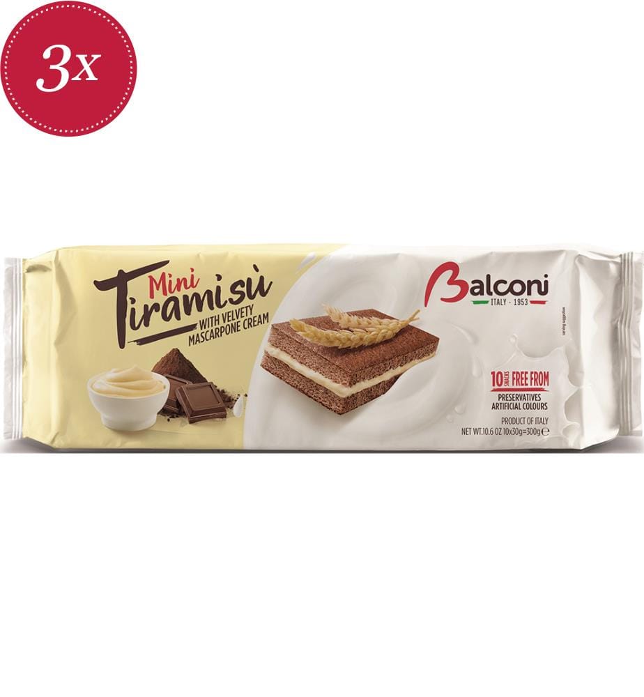 3x Balconi Snack Mini Tiramisu - 300g Balconi | DeinDeal