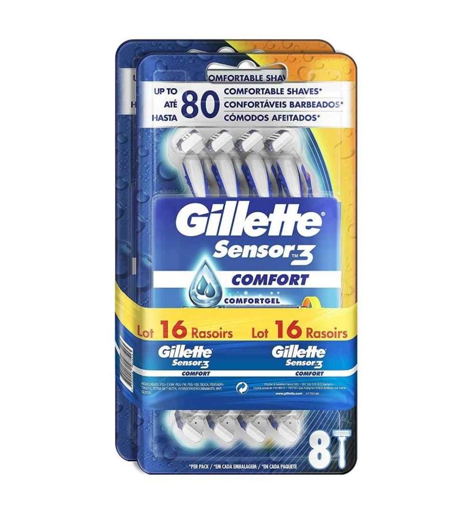 Gillette Sensor3 Men's Disposable Razor, Count, Mens Razors Blades ...