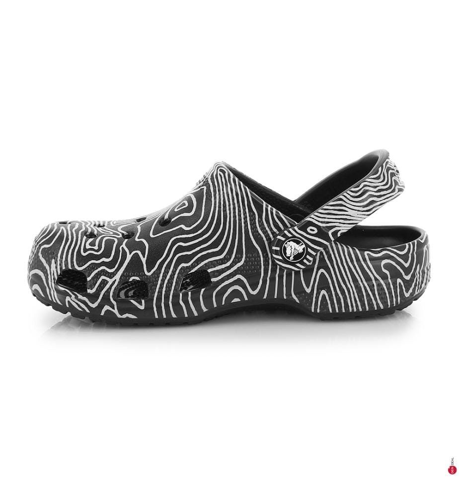 Crocs Clogs Classic Topographic - Black | DeinDeal