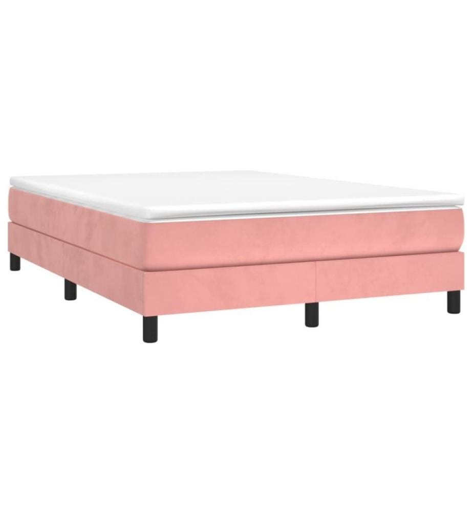 Vidaxl Boxspringbett Rosa 140x190 cm Samt | DeinDeal