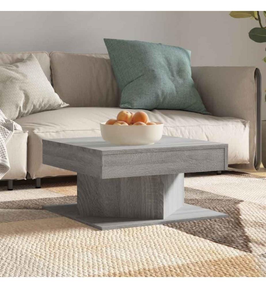 Table basse Sonoma gris 57x57x30 cm Bois d'ingén… | DeinDeal