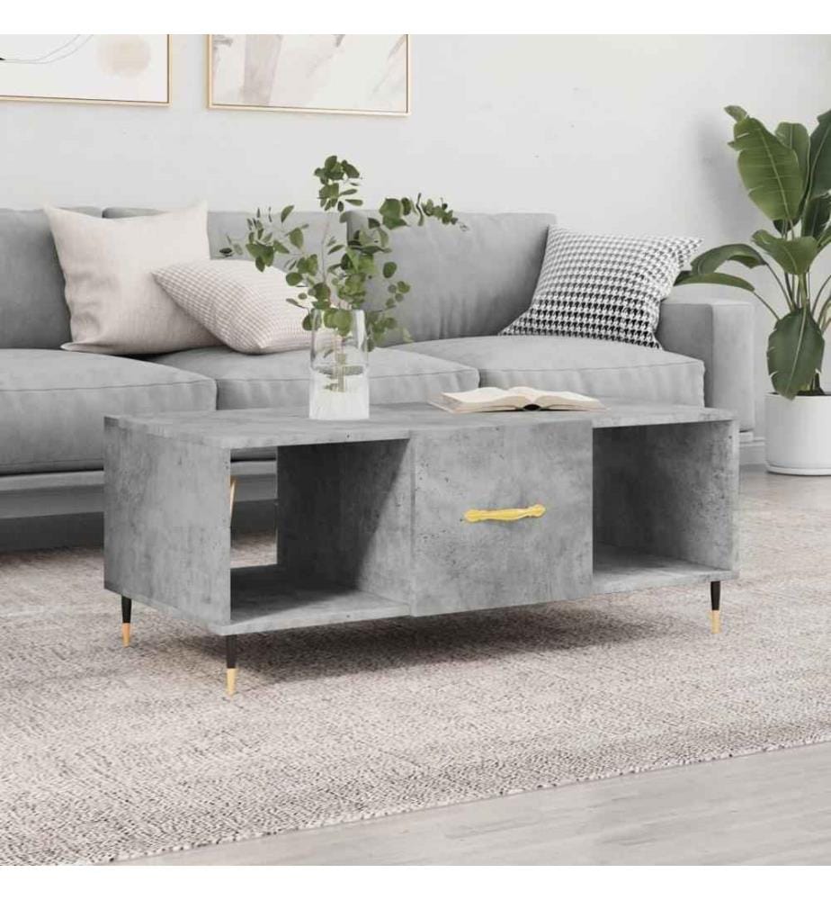 Table basse gris béton 102x50x40 cm bois d'ingén… | DeinDeal