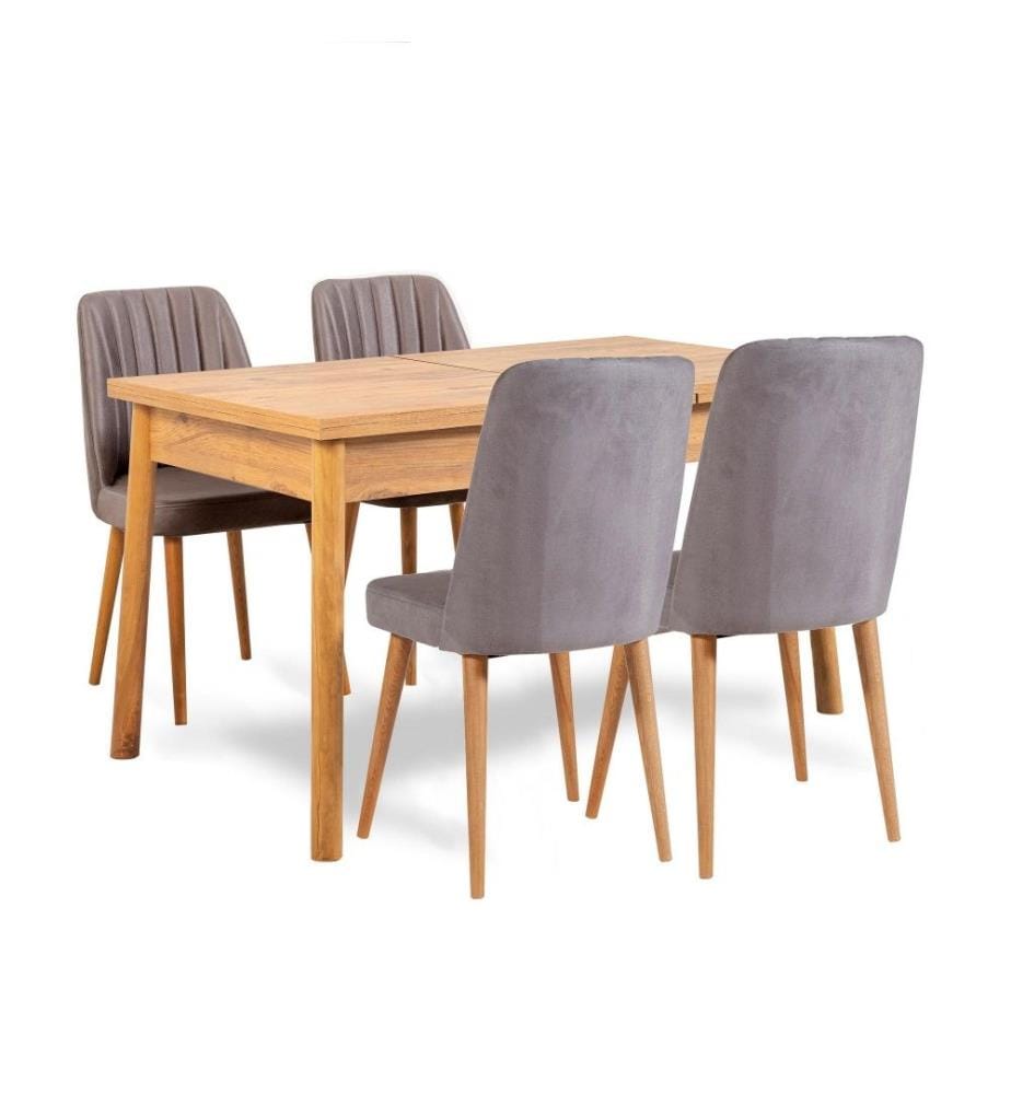 KALUNE DESIGN Table & Chairs Set, 5 Pieces, Atla… | DeinDeal