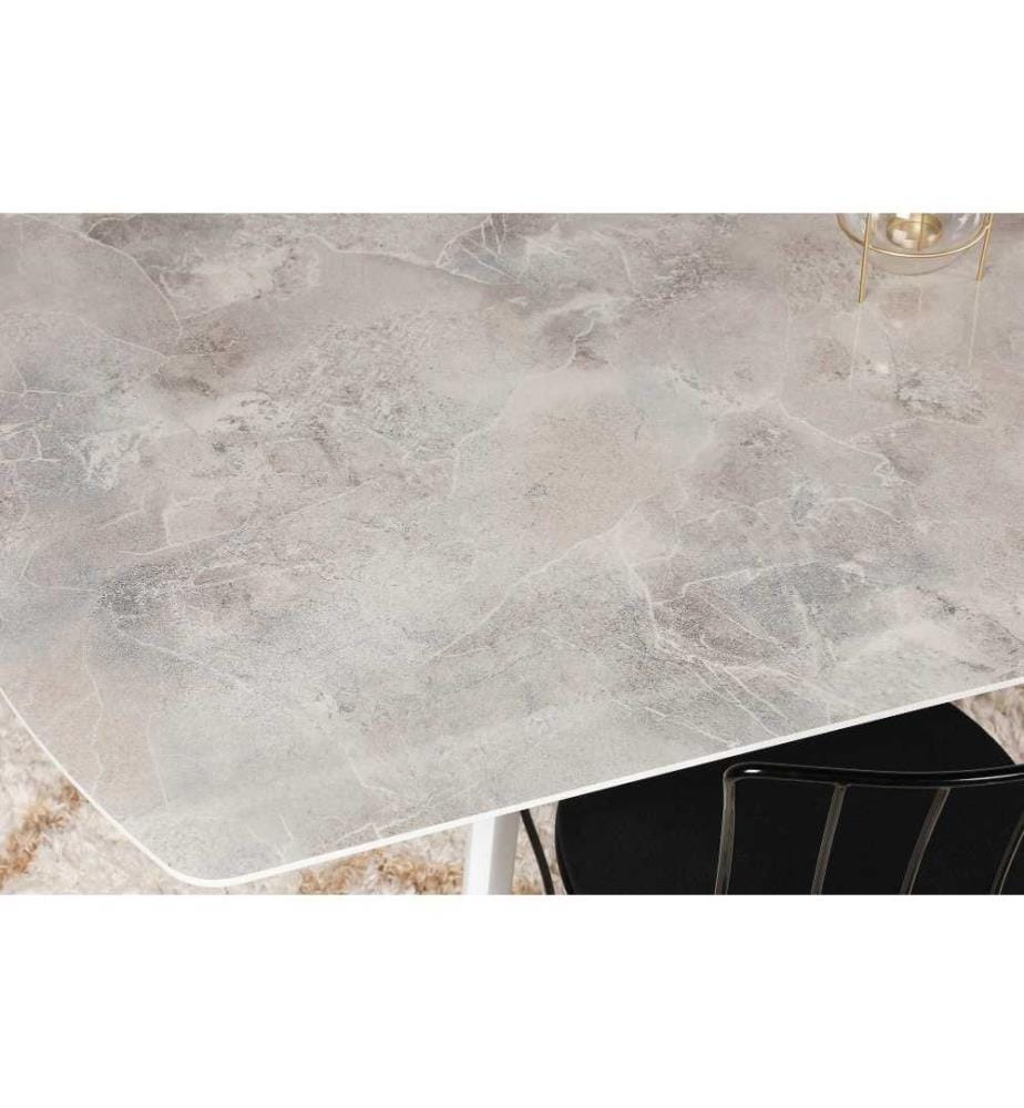 KALUNE DESIGN Dining Table, White, MDF, Plastic … | DeinDeal