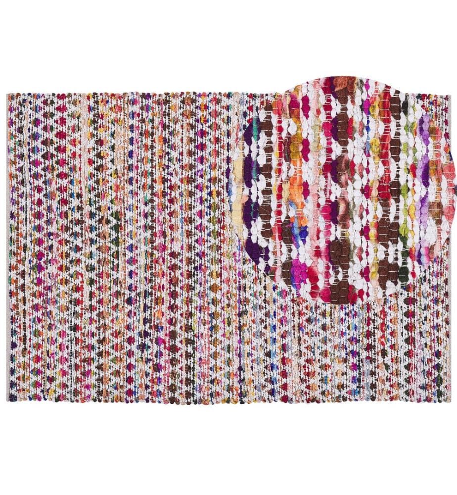 Beliani Teppich Bunt Baumwolle 160 x 230 cm Kurz… | DeinDeal