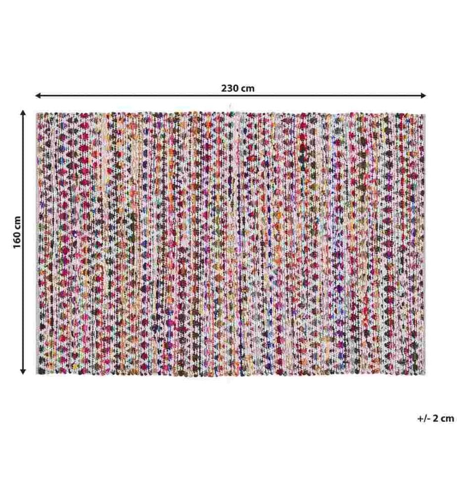 Beliani Teppich Bunt Baumwolle 160 x 230 cm Kurz… | DeinDeal