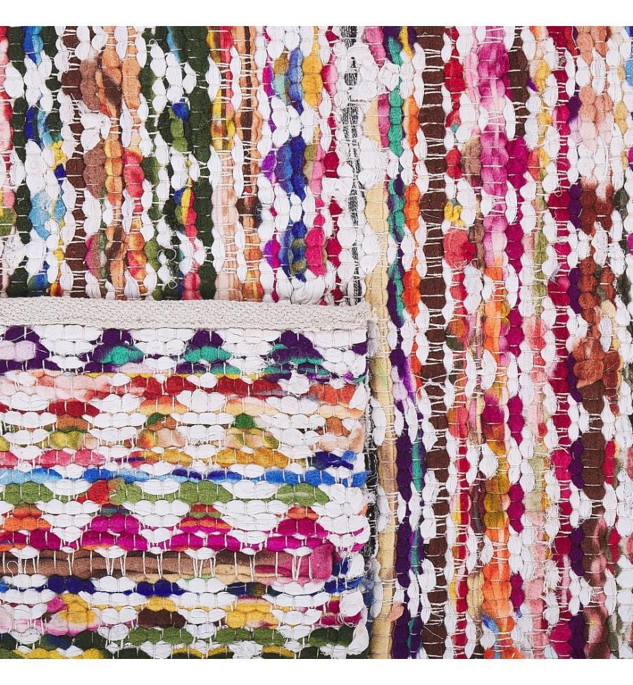 Beliani Teppich Bunt Baumwolle 160 x 230 cm Kurz… | DeinDeal