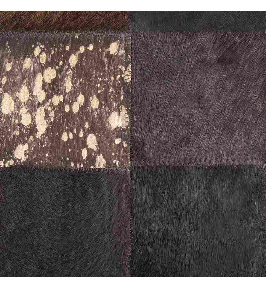 Teppich Braun aus Leder 160 x 230 cm Patchwork H… | DeinDeal