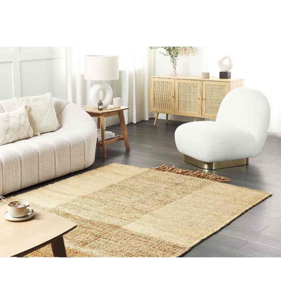 Beliani Teppich Beige Jute 160 x 230 cm Rechteck… | DeinDeal