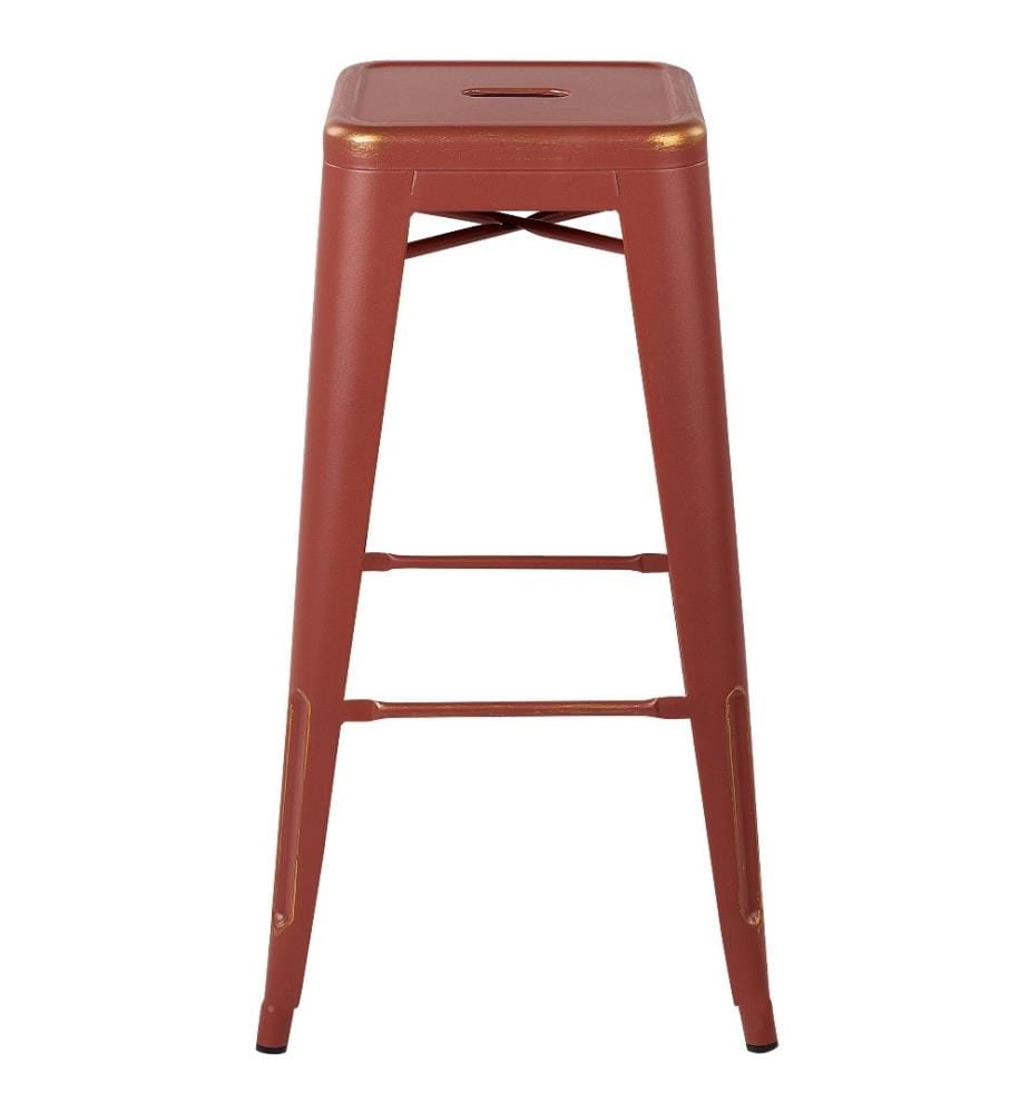 Beliani Barhocker 2er Set Rot und Gold Metall 76… | DeinDeal