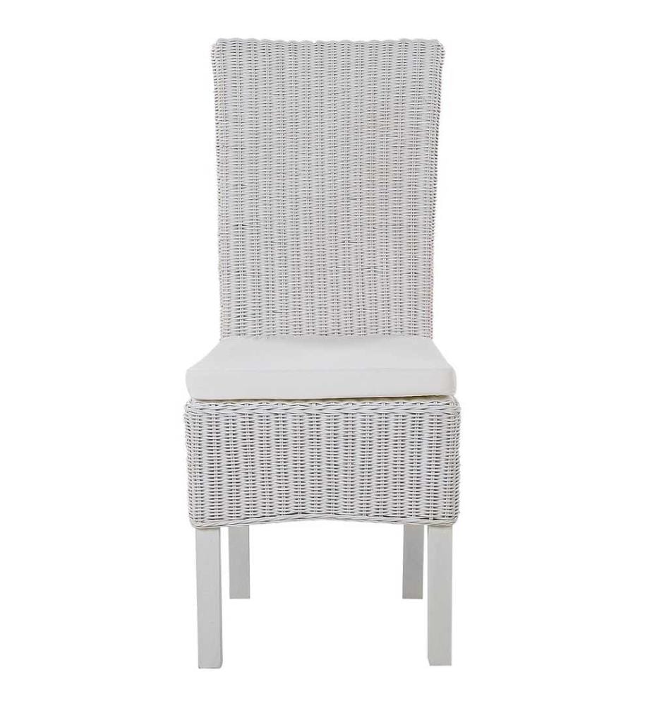 Lot de 2 Chaises de Salle à Manger en Rotin et B… | DeinDeal