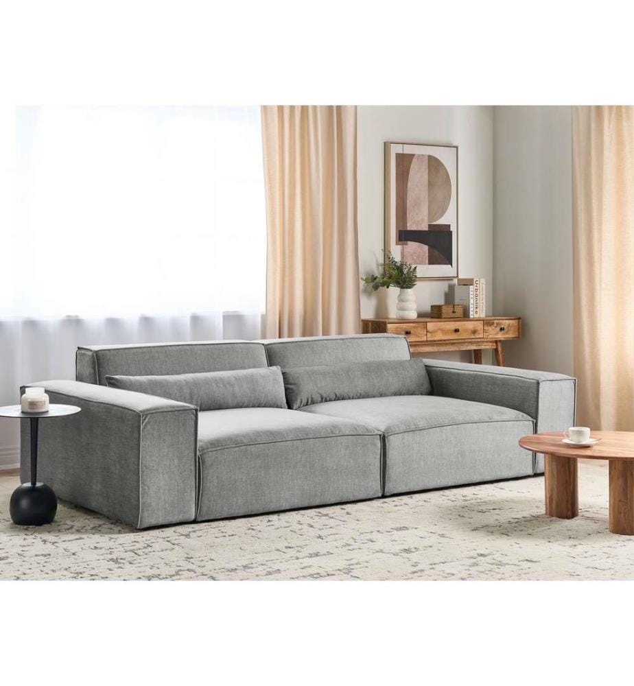 Modul 2-Sitzer Sofa Grau Stoffbezug mit Breiten … | DeinDeal