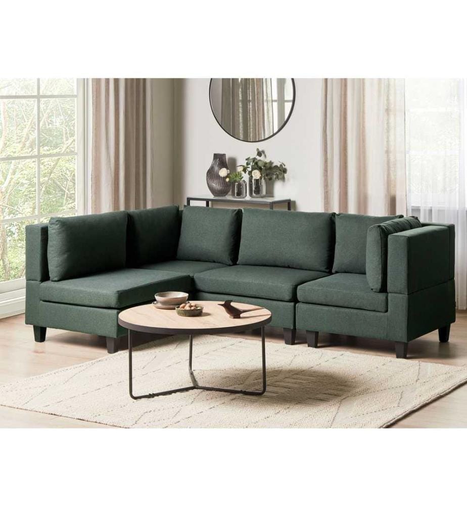 Canapé 3 Places Modulable en Tissu Vert Foncé et… | DeinDeal