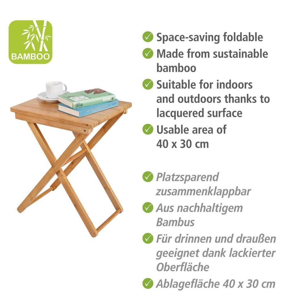 WENKO WENKO - Maui folding table, made of bamboo… | DeinDeal