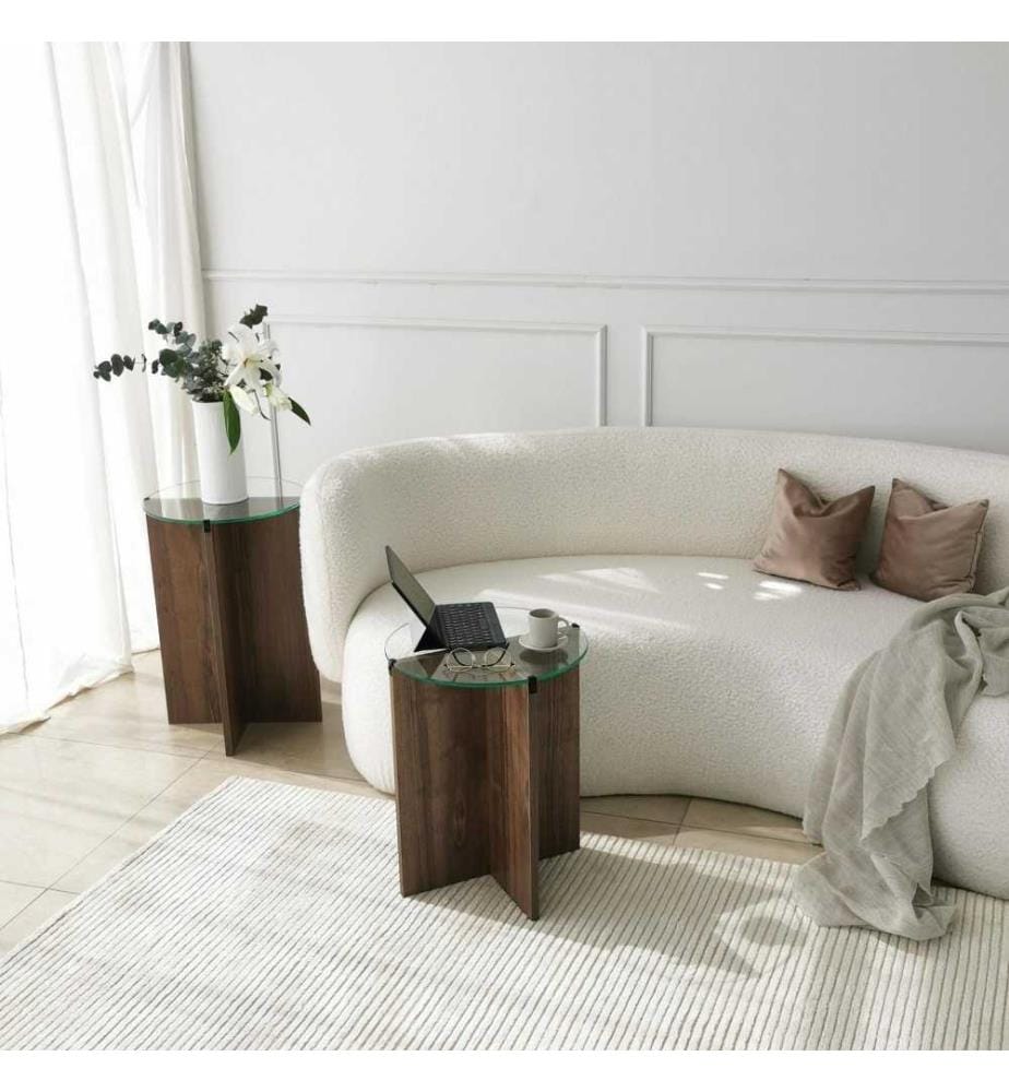 KALUNE DESIGN Nesting-Tisch, 2 Stück, Nussbaum, … | DeinDeal