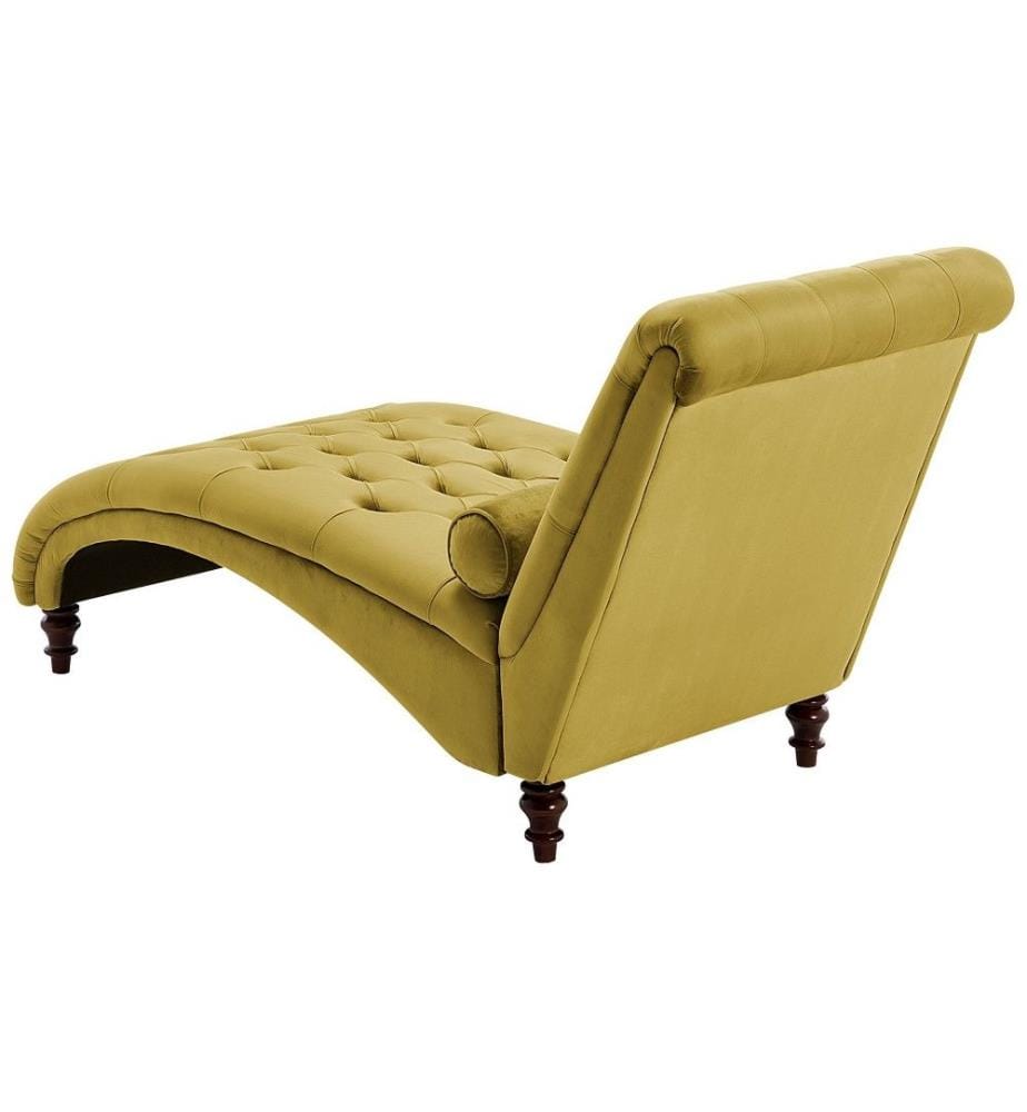 Chaise Longue Méridienne en Velours Beige Foncé … | DeinDeal