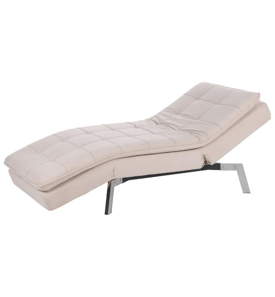 Chaiselongue Beige Samtstoff Verstellbarer Kopft… | DeinDeal