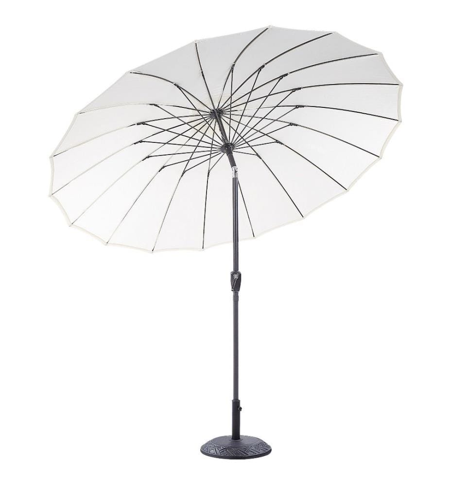 Parasol Beige Clair Pied en Aluminium Textile ? … | DeinDeal