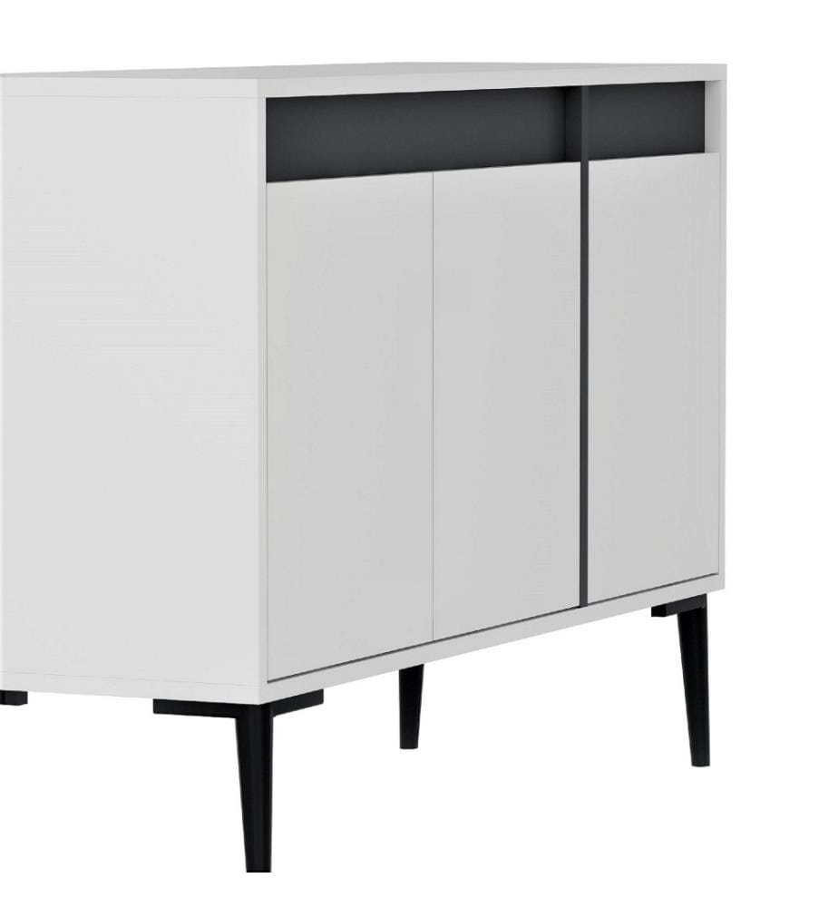 KALUNE DESIGN Konsole, Weiss-Anthrazit, Melaminh… | DeinDeal