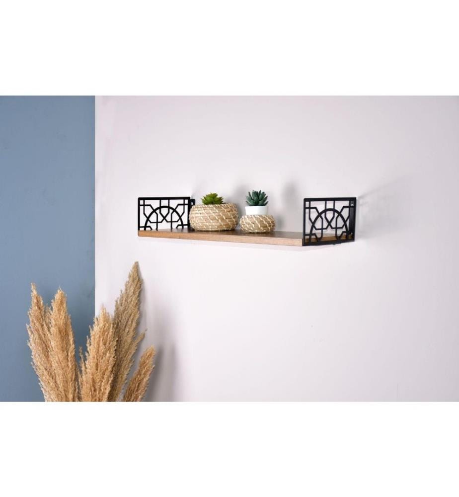 KALUNE DESIGN Wall Shelf, Brown Black, Melamine … | DeinDeal