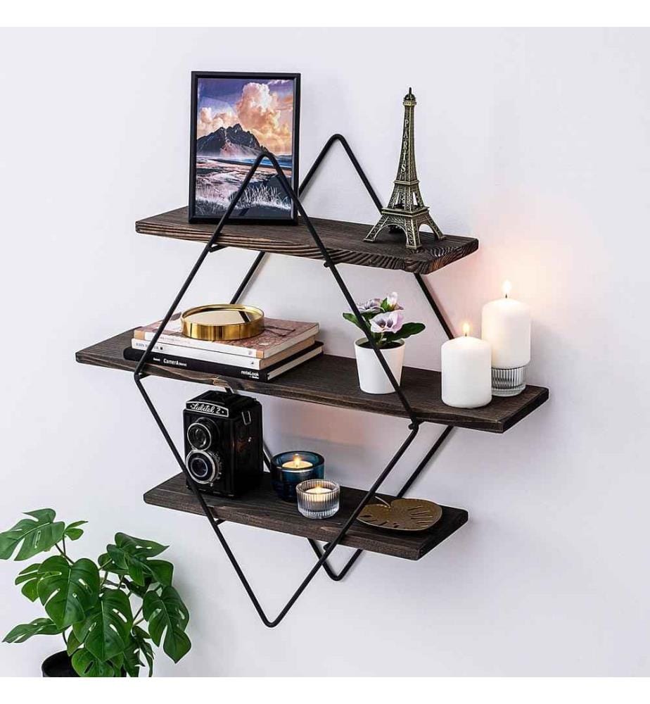 KALUNE DESIGN Wall Shelf, Black Walnut, Spruce W… | DeinDeal