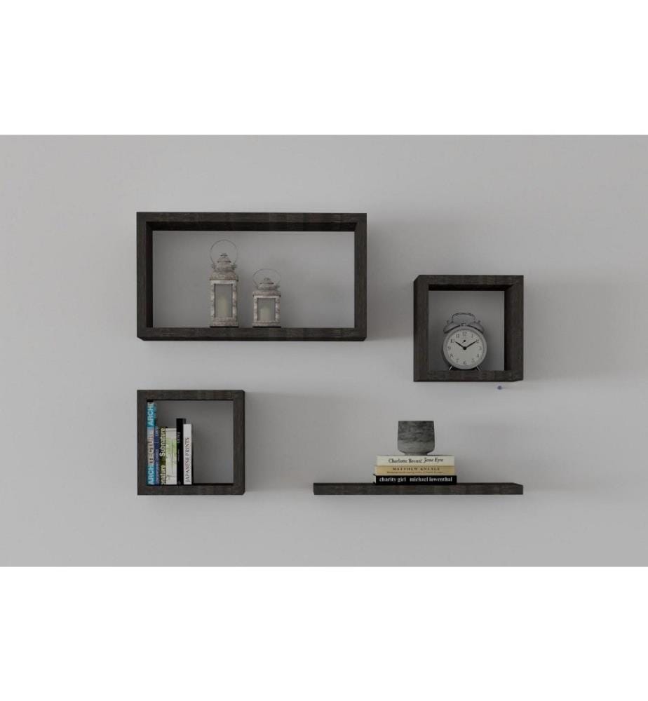 KALUNE DESIGN Wall Shelf, Anthracite, Melamine C… | DeinDeal