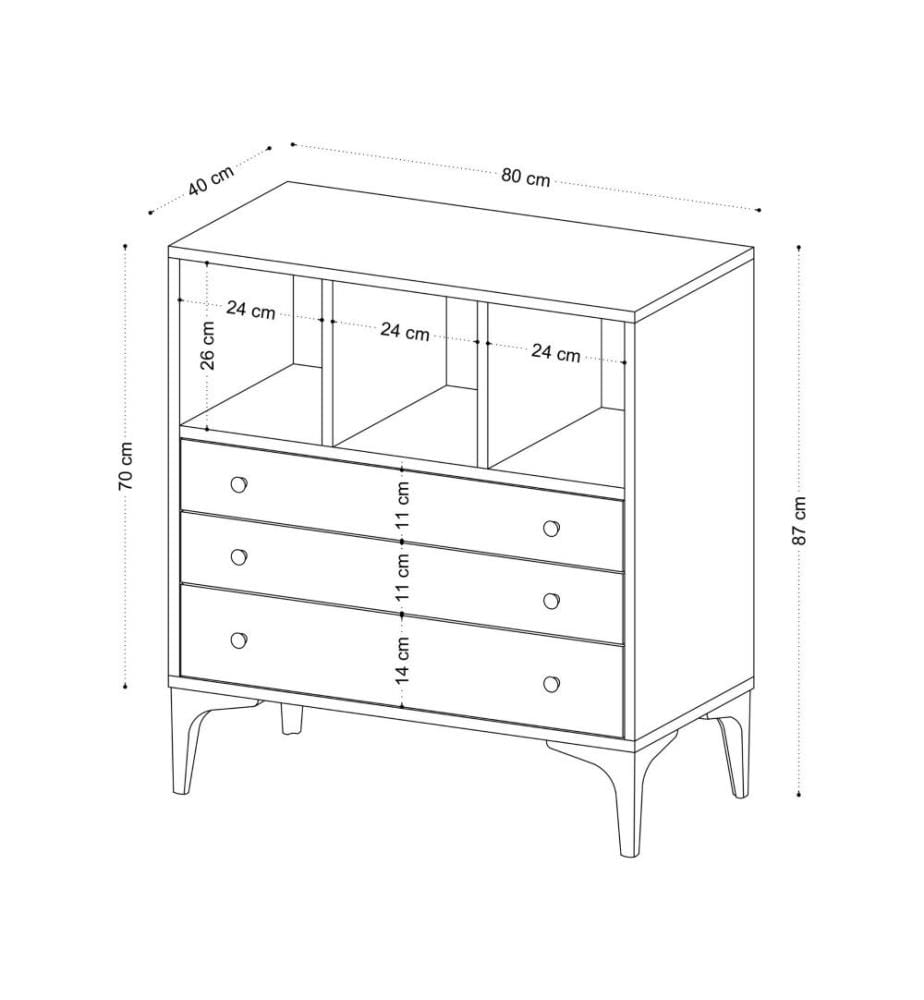 KALUNE DESIGN Kommode, Eiche, Melaminbeschichtet… | DeinDeal