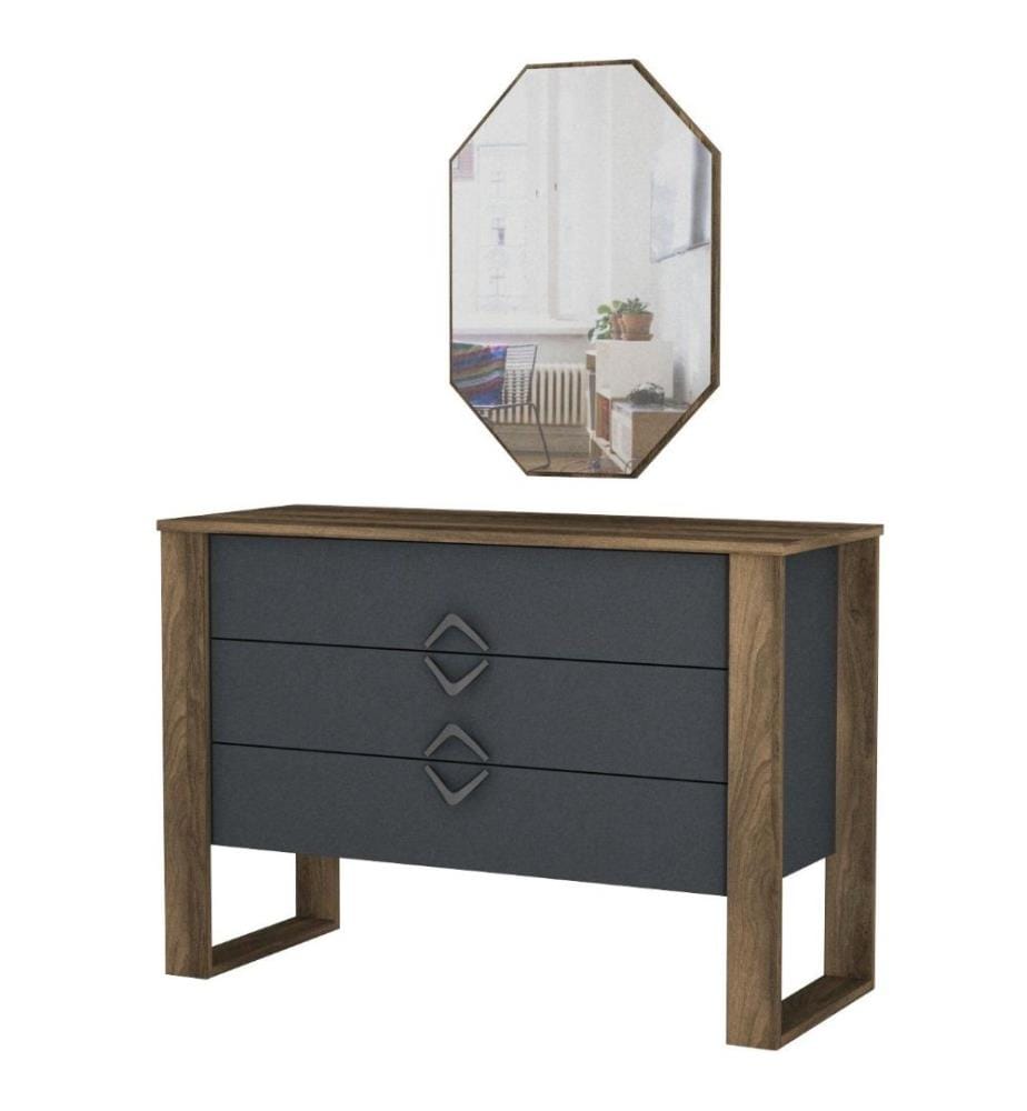 KALUNE DESIGN Kommode, Nussbaum Anthrazit, Melam… | DeinDeal