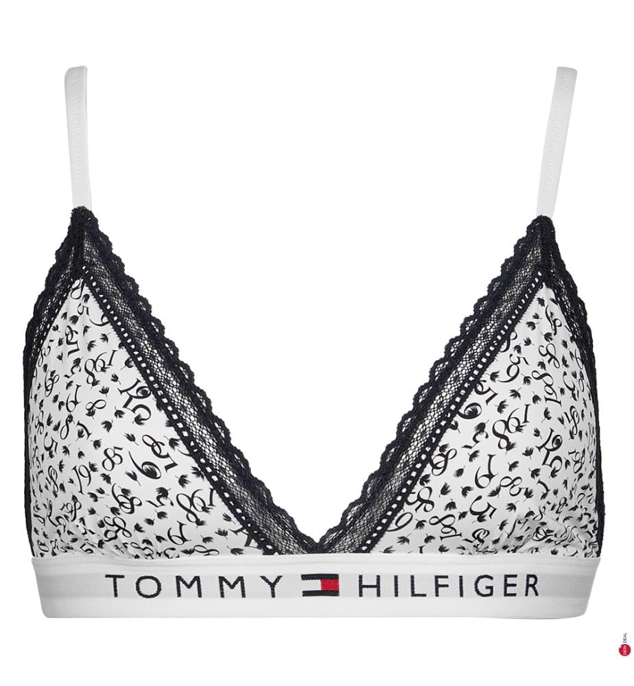 Tommy Hilfiger Triangular Bra - White and Black | DeinDeal