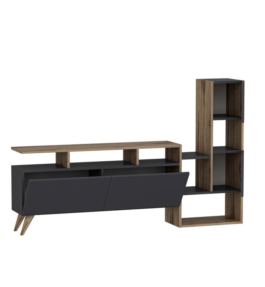 KALUNE DESIGN TV-Möbel, Nussbaum Anthrazit, Mela… | DeinDeal