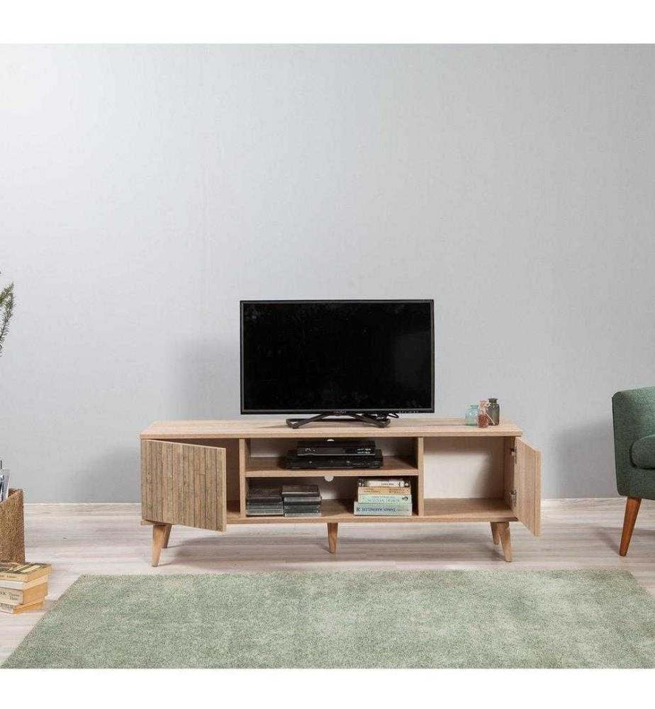 KALUNE DESIGN TV-Ständer, Eiche Sonoma, Melaminb… | DeinDeal