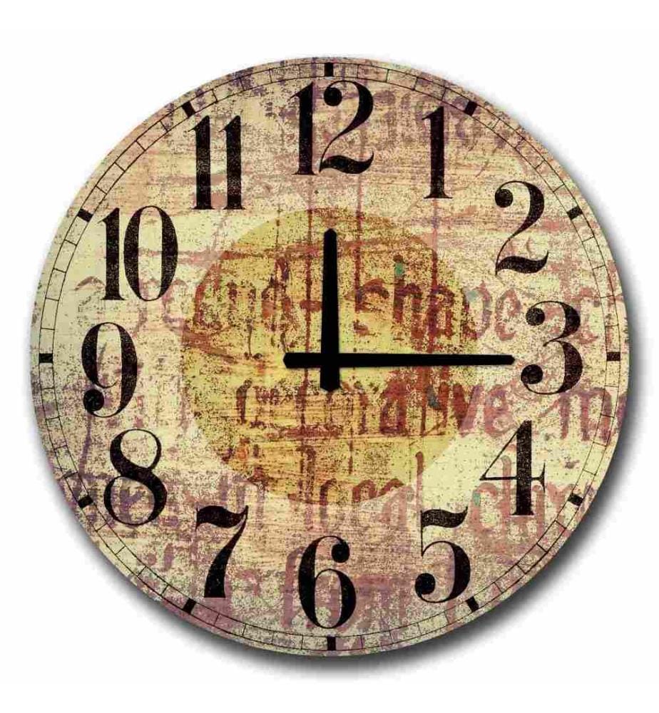 Wallity Decorative MDF Clock, Multicolor, Mdf | DeinDeal