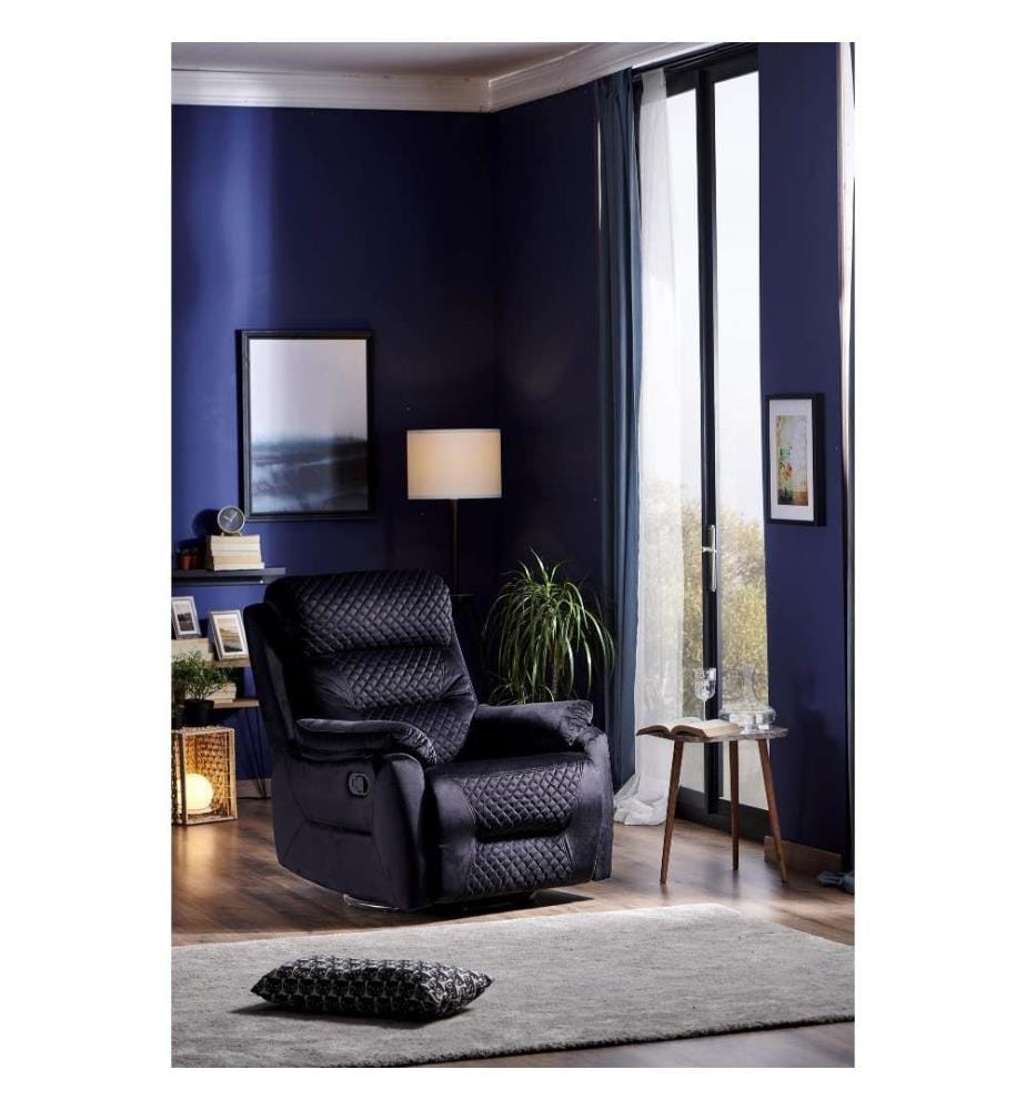 KALUNE DESIGN Recliner, Black, Manuel Mechanism … | DeinDeal