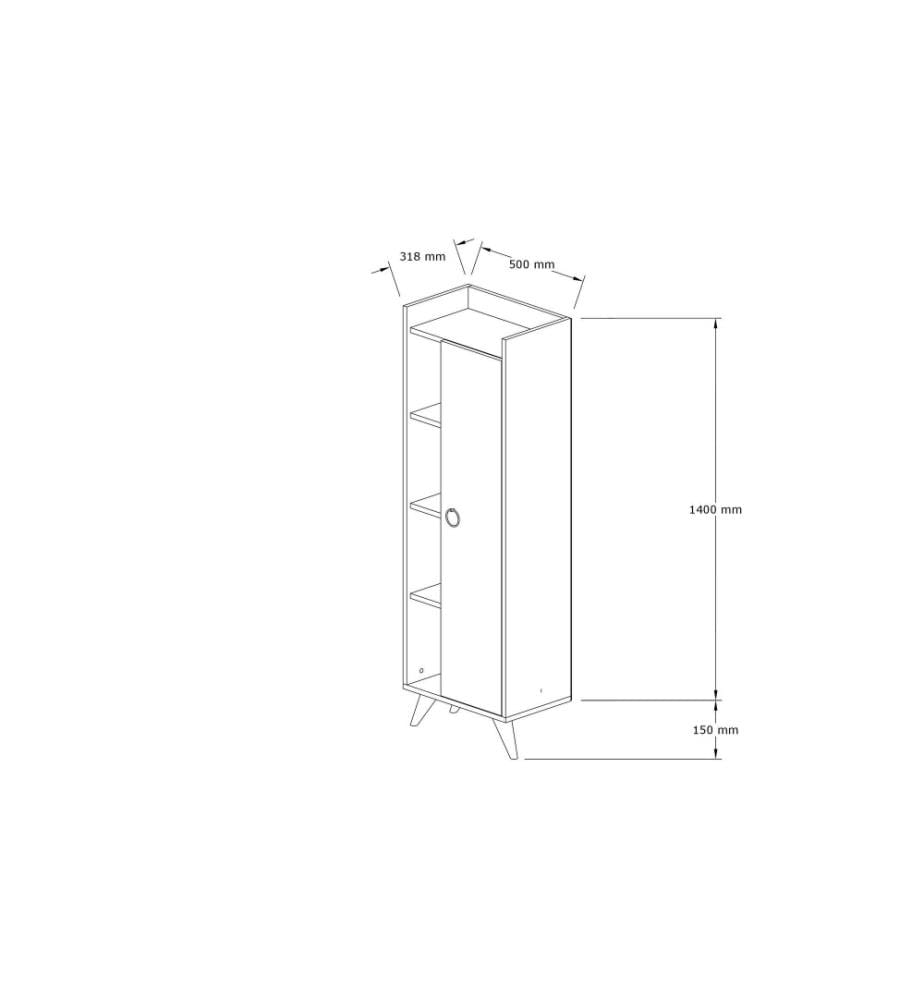 KALUNE DESIGN Bathroom Cabinet, White, Melamine … | DeinDeal