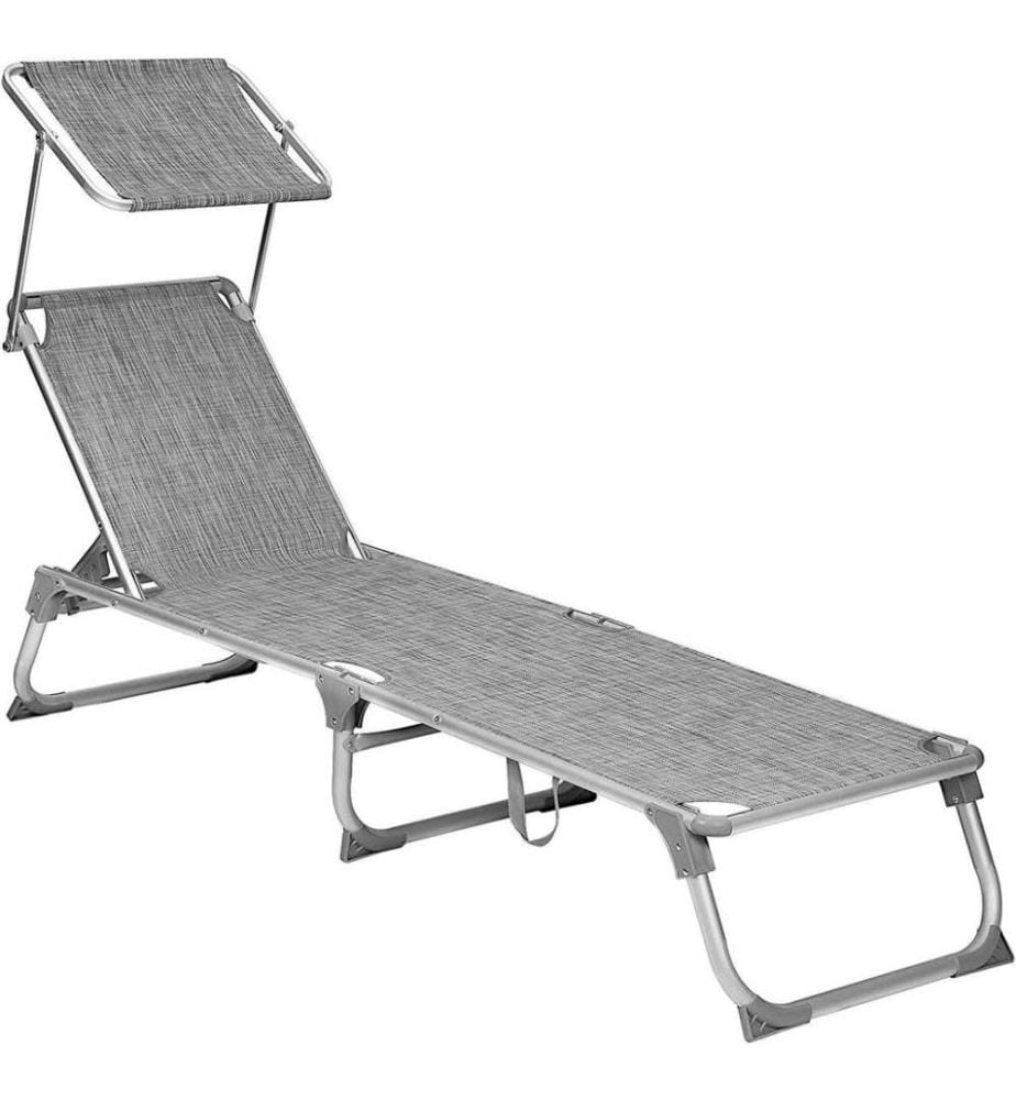 Liegestuhl klappbar weiss | Deindeal