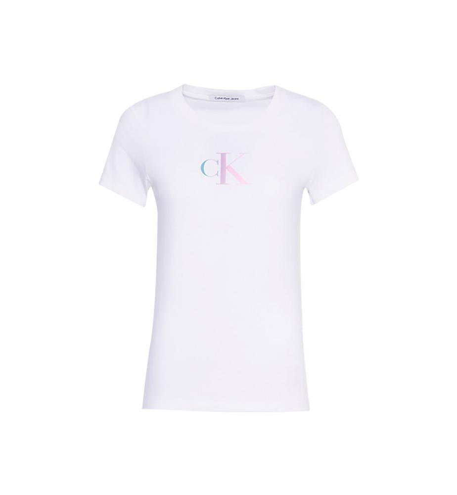 Calvin Klein T-Shirt Slim Gradient Logo - White | DeinDeal