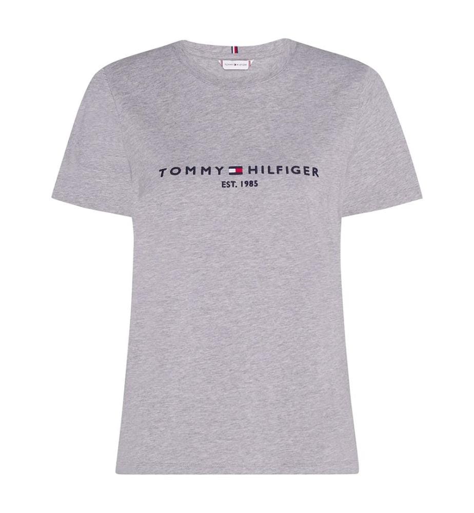 Tommy Hilfiger T-Shirt Organic Cotton Logo - Gray | DeinDeal