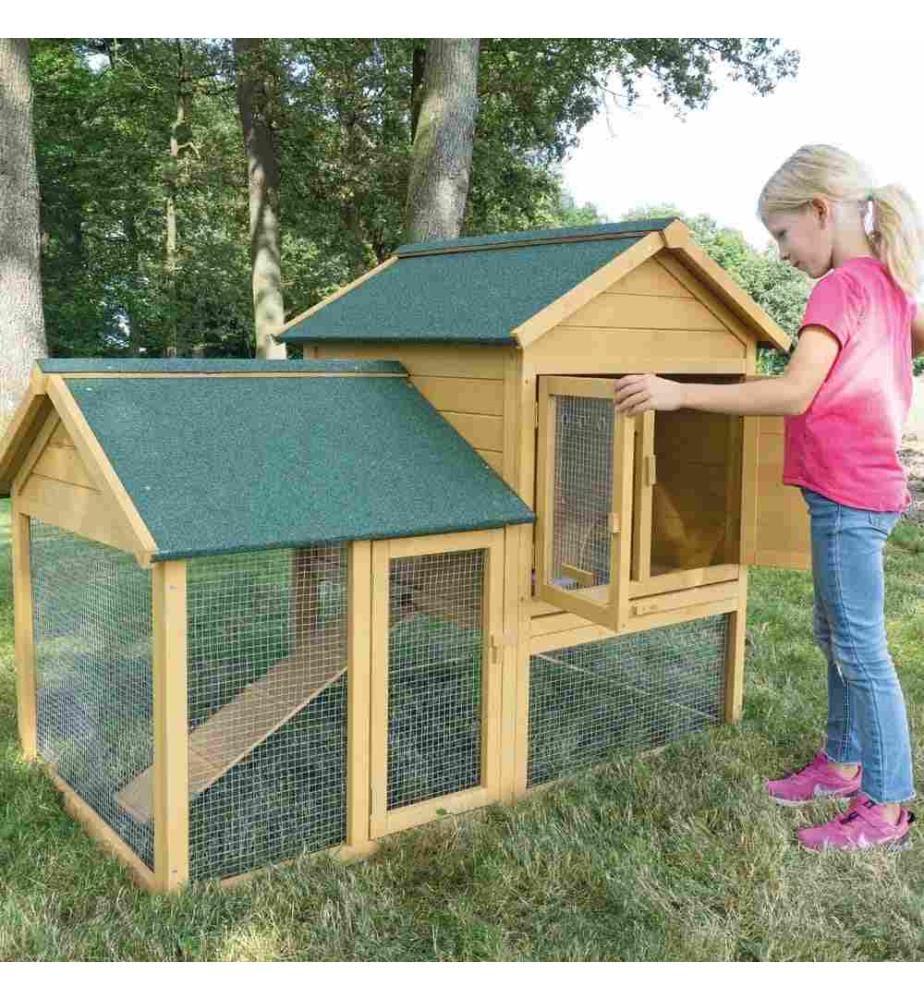 Clapier Clapier de lapins - avec grand enclos ex… | DeinDeal