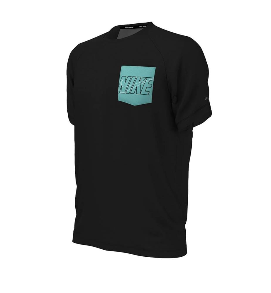 Nike Outline Logo Short Sleeve Hydroguard - Black | DeinDeal