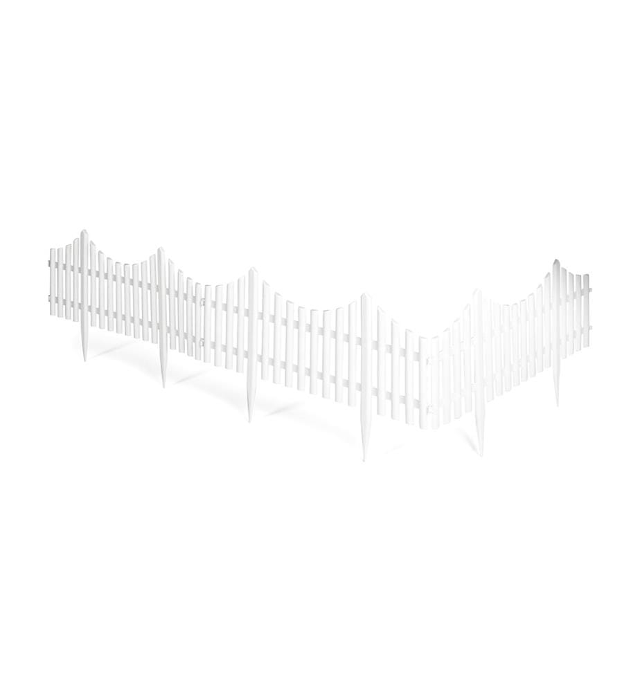 Jardikt Set of 10 White Plastic Edging Strips - … | DeinDeal